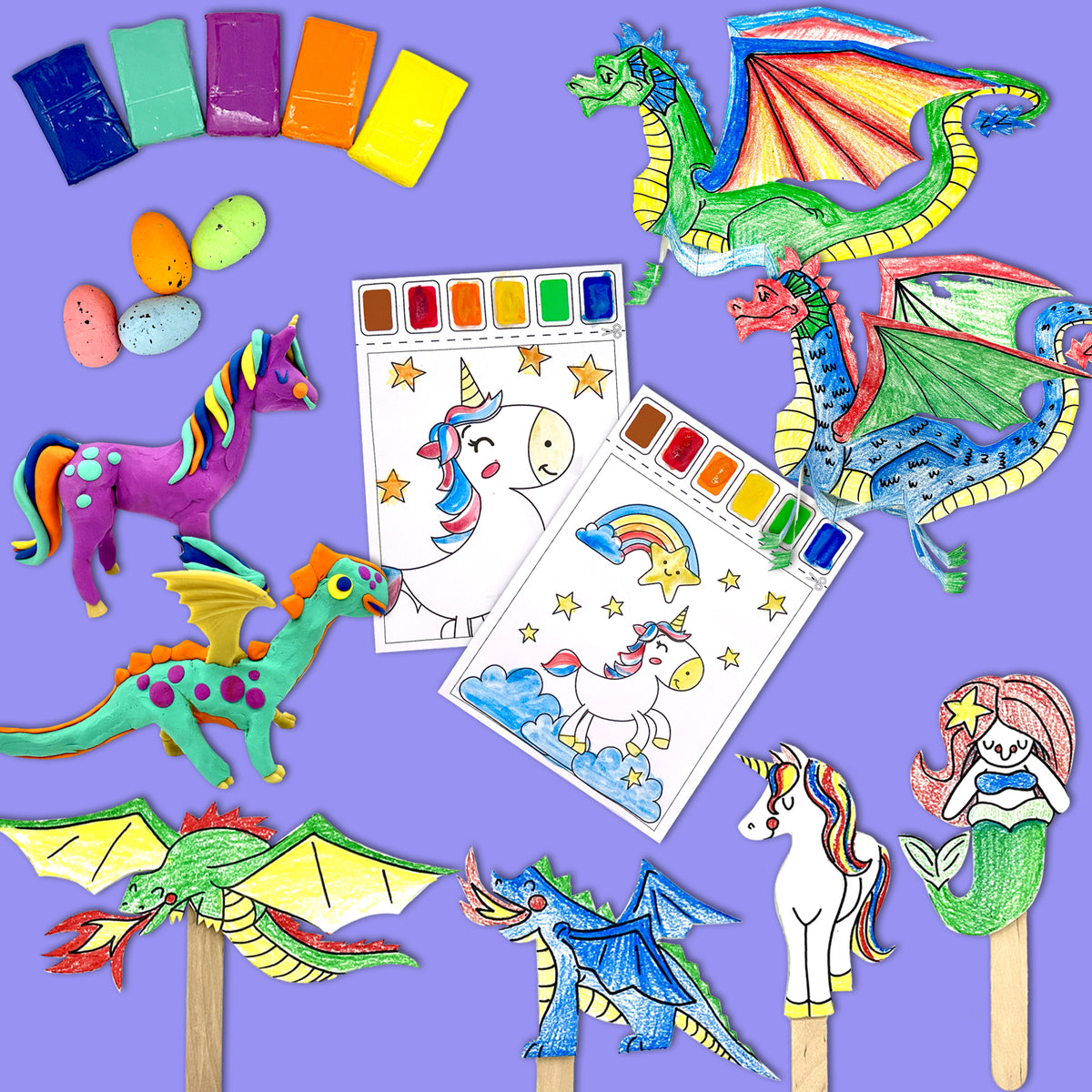 Mythical Creatures - Dragons & Unicorns – We Craft Box