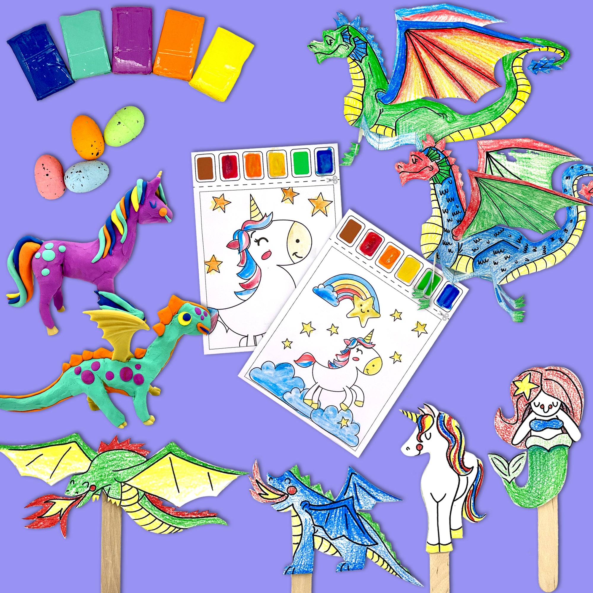 Mythical Creatures - Dragons & Unicorns – We Craft Box